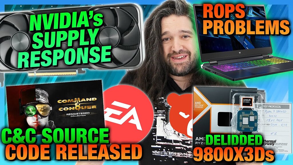 HW News - More Missing ROPs, RTX 50 Supply Situation, EA Does Something ...