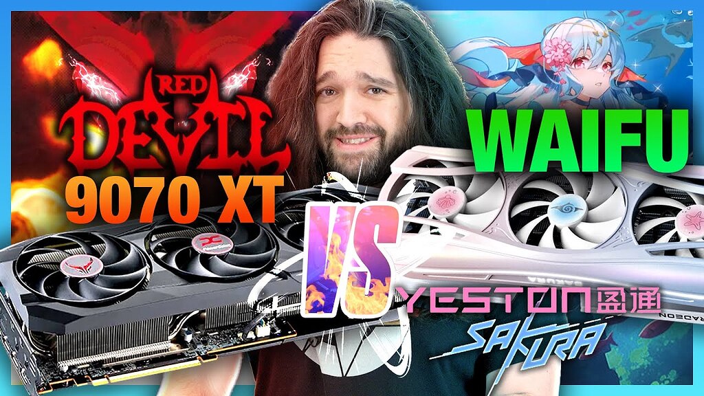 GPU Absurdity: AMD RX 9070 XT Waifu vs. Red Devil Ultimate Showdown ...