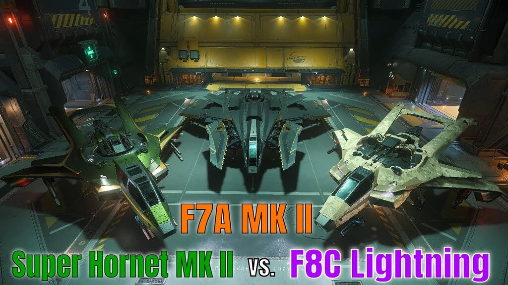 F7A Hornet MK II vs. Super Hornet MK II vs. F8C Lightning | Know Their Differences 4k - combat ...